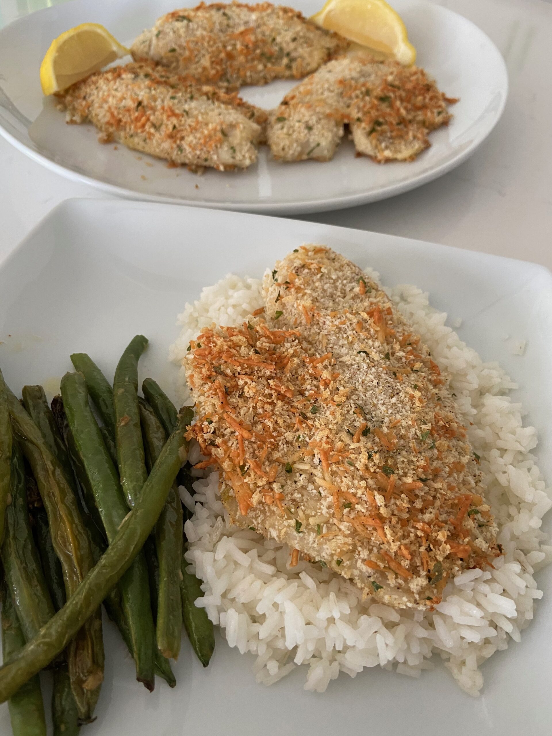 Panko and Parmesan Crusted Tilapia - Rachel Tritsch